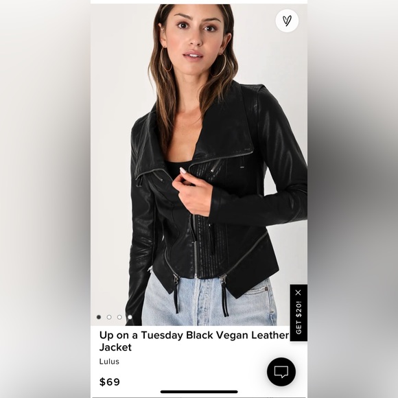 Lulus | Jackets & Coats | Lulus Up On A Tuesday Black Vegan Leather ...